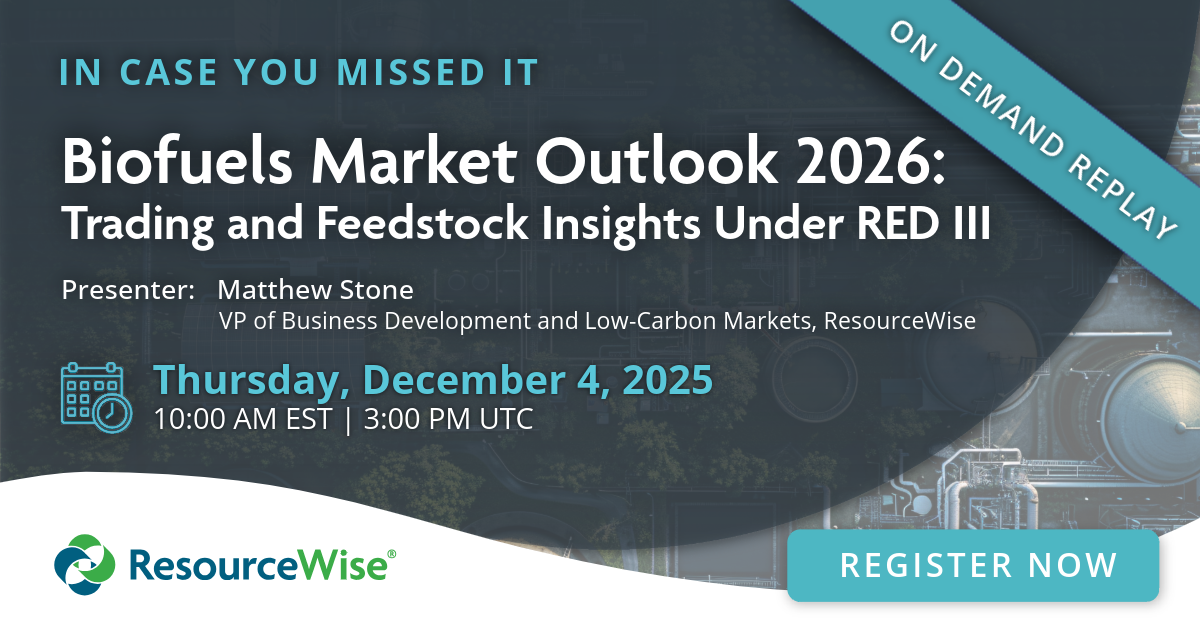 Biofuels Market Update: EU UCO Rule Changes and UK SAF Price Jump